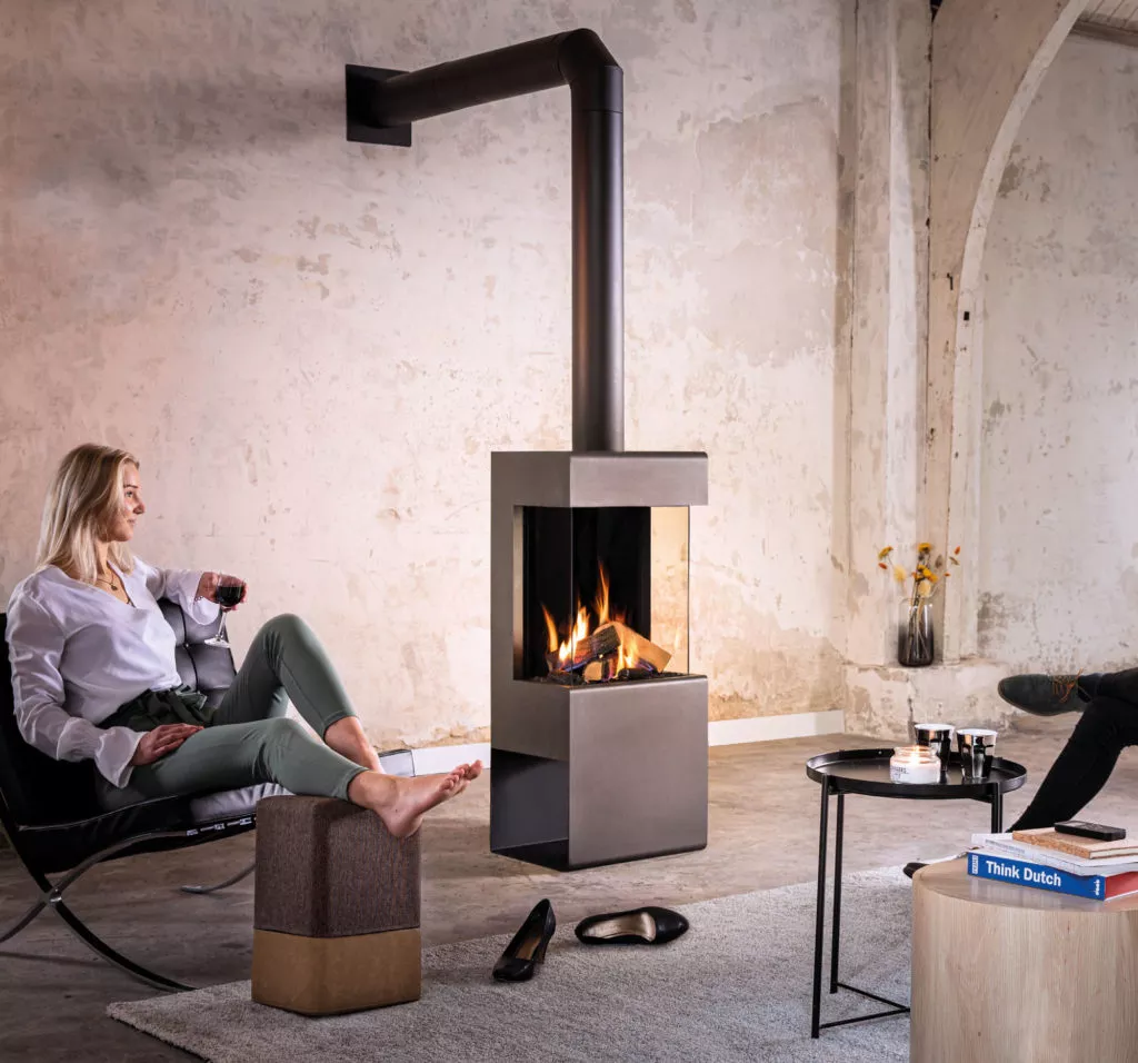 Installation de cheminée au gaz — Fondis Expo
